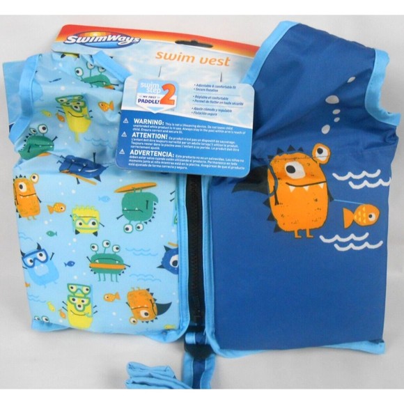 SwimWays | Accessories | Swimways Child Monster Print Swim Vest Jacket ...